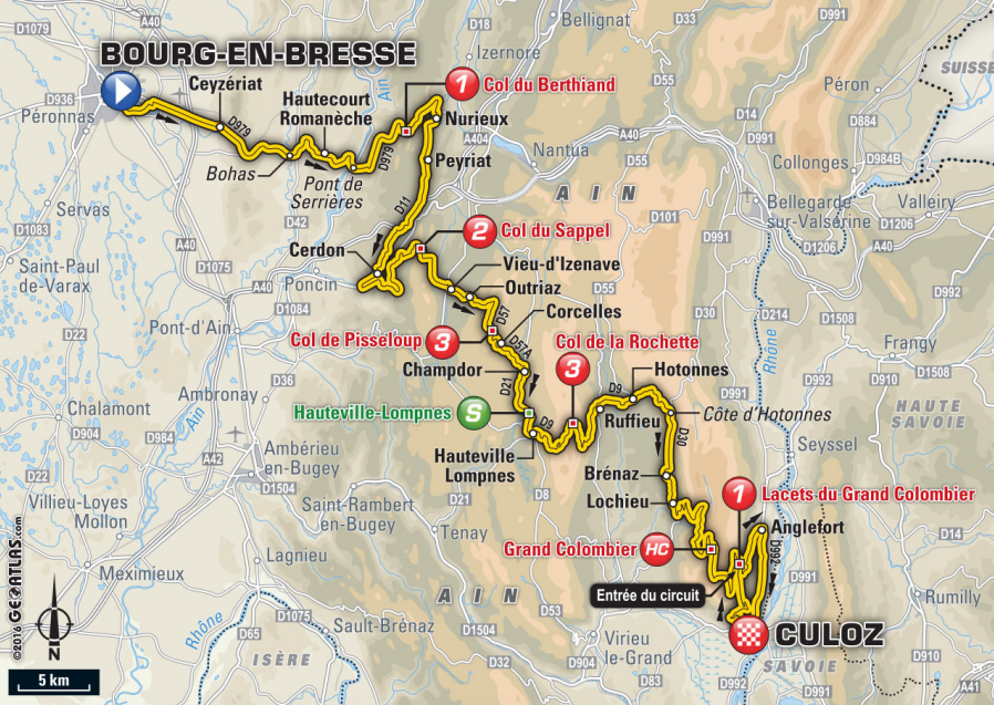 2016 Tour de France Stage 15 route map – cool adventures
