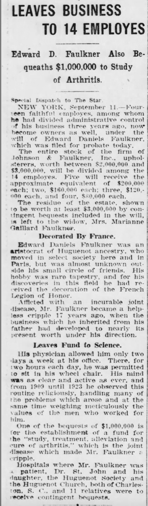 Obituaries and Clippings: Faulkner - cool adventures