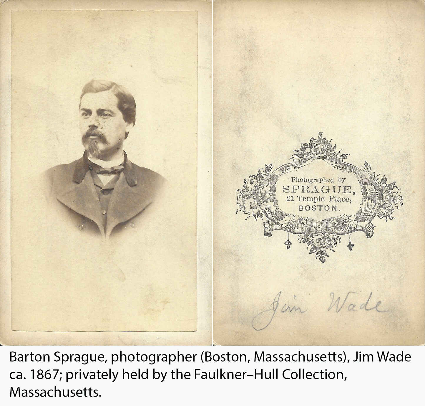 Jim Wade photograph, ca. 1867, Boston, Massachusetts – cool adventures